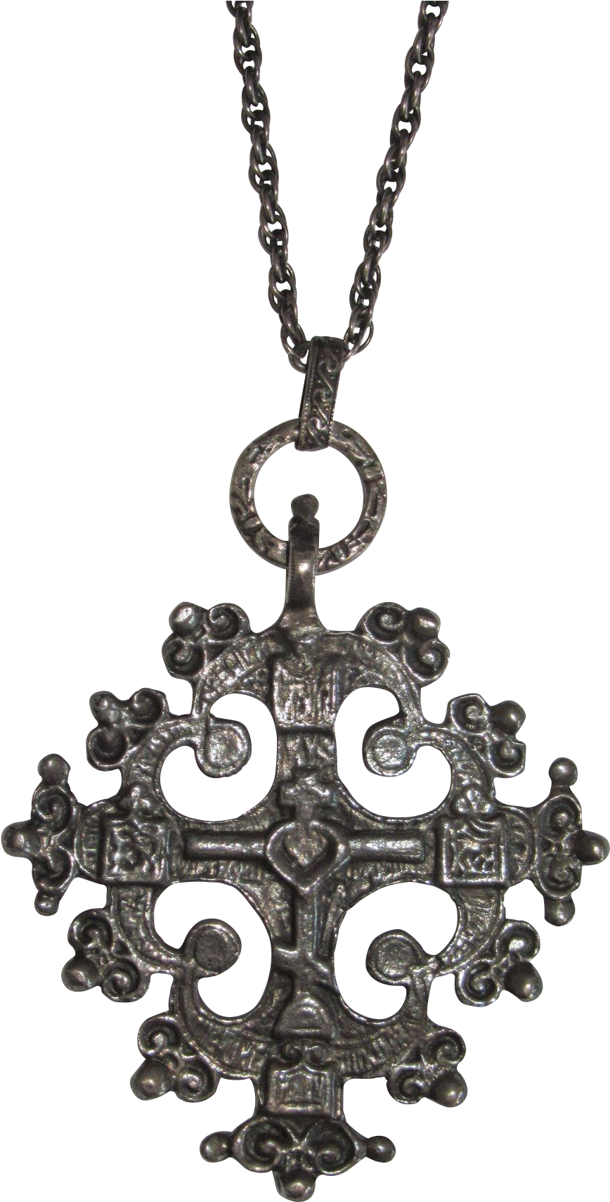 Italy Sterling Gothic Cross With Ornate Gargoyle Long Clipart - Large ...