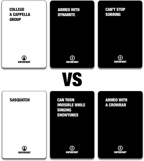 New Card Game- Imagine Cards Against Humanity Meets - Super Fight Board ...
