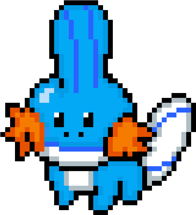 Mudkip - Pixel Art Pokemon Minecraft Clipart - Large Size Png Image ...