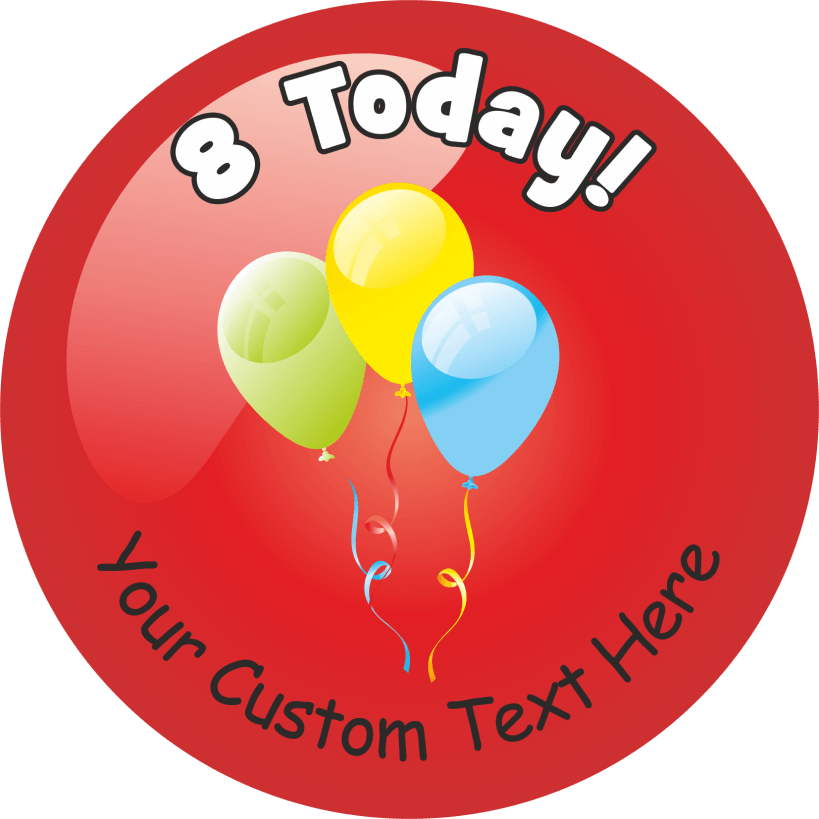 Happy 8th Birthday Stickers Variety Pack Book Awards - Happy 8th ...