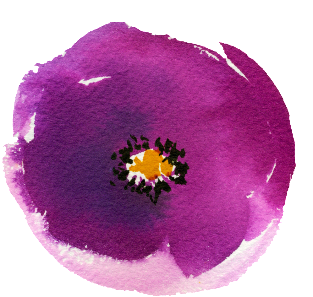 Hand Painted Purple Smudge Flower Png Transparent Clipart - Large Size ...