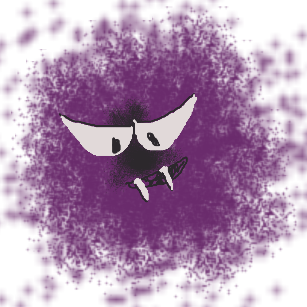 Gastly Red And Blue - Illustration Clipart - Large Size Png Image - PikPng