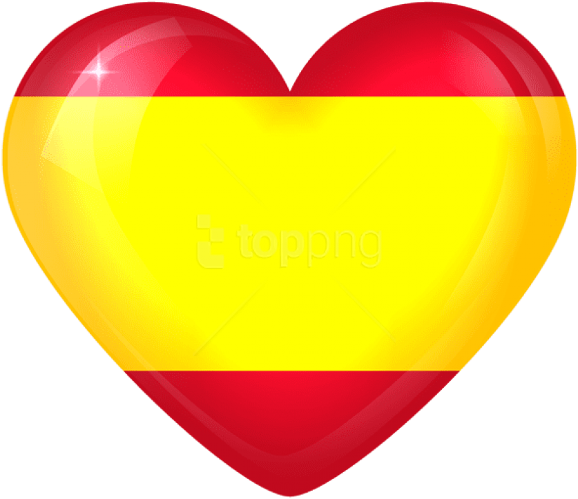 Free Png Download Spain Large Heart Flag Clipart Png - Heart With ...
