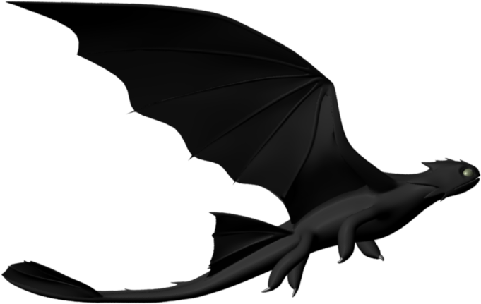 Dragonside Dragontop Dragonfront - Toothless Dragon Side View Clipart ...