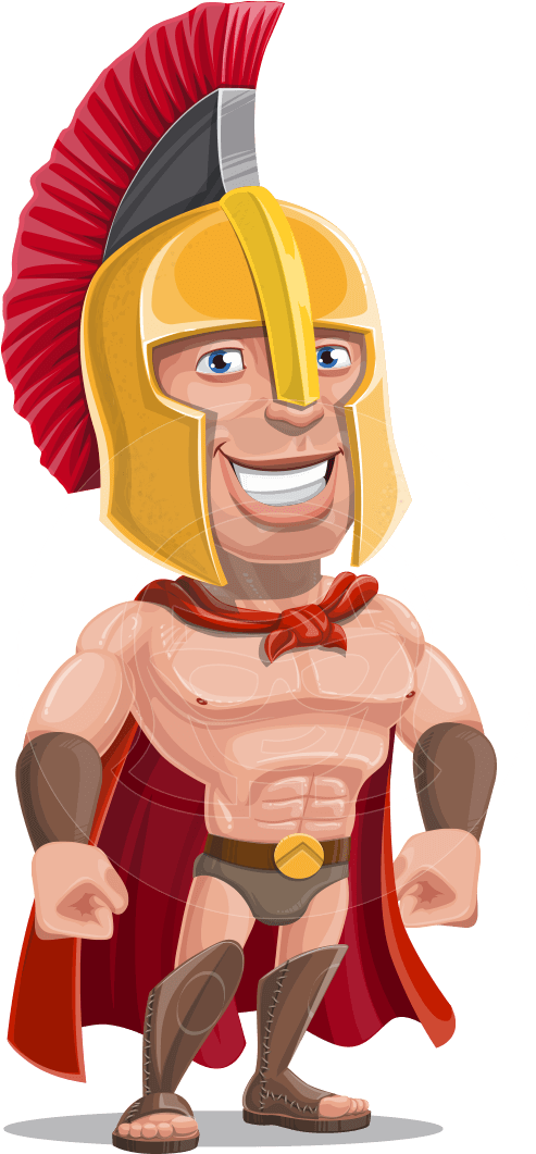 Nikos The Handsome Spartan - Spartan Cartoon Png Clipart - Large Size ...
