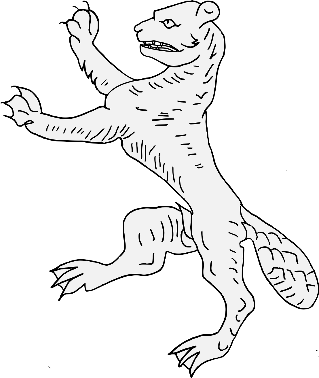 Beaver Rampant - Illustration Clipart - Large Size Png Image - PikPng