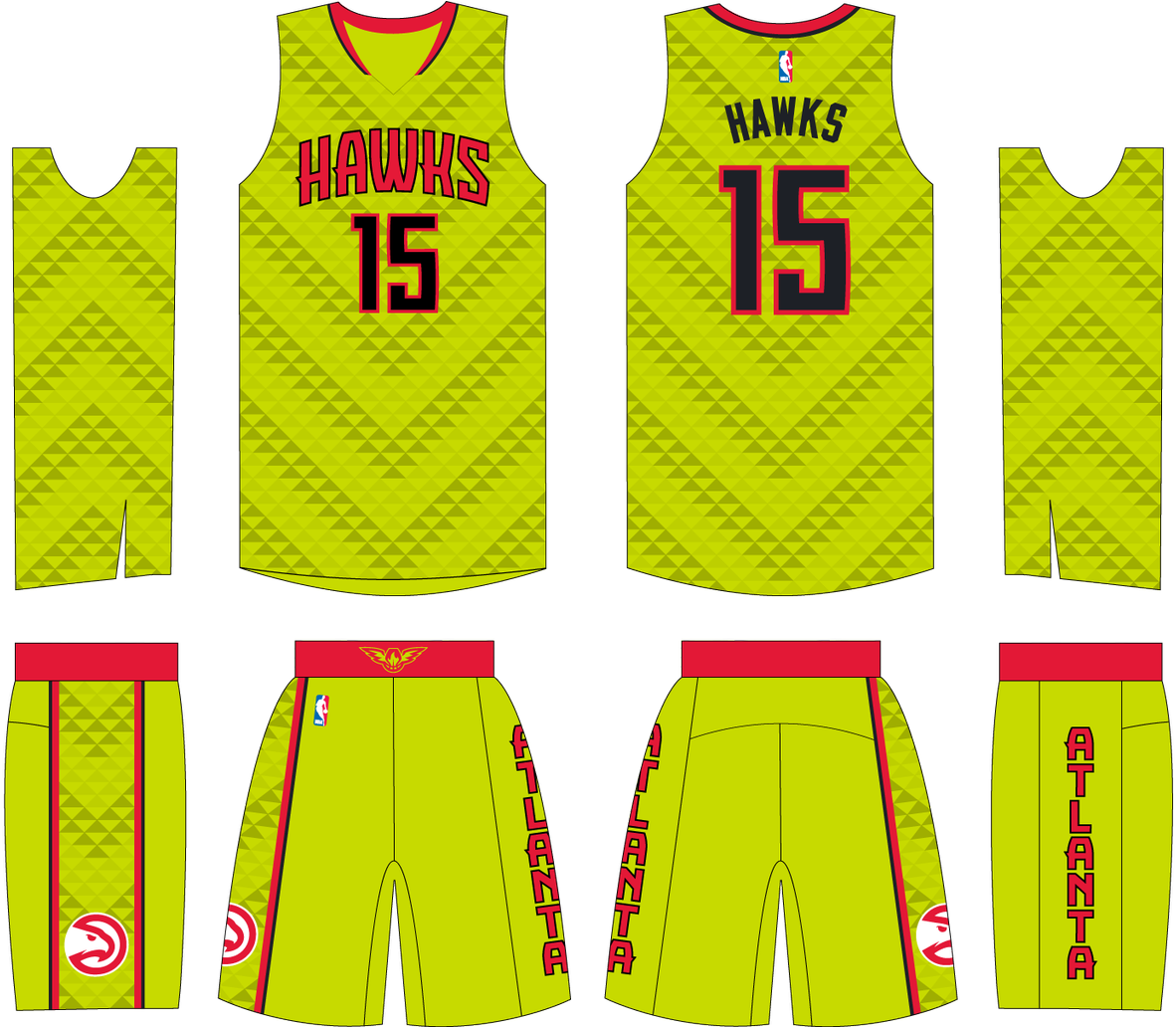 Download Cisp9ccveaaxes7 - Atlanta Hawks Neon Jersey Clipart Png ...