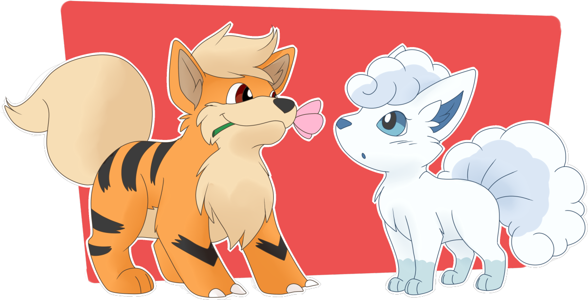 With The New Alola Vulpix My Vulpix X Growlithe - Alolan Vulpix X ...
