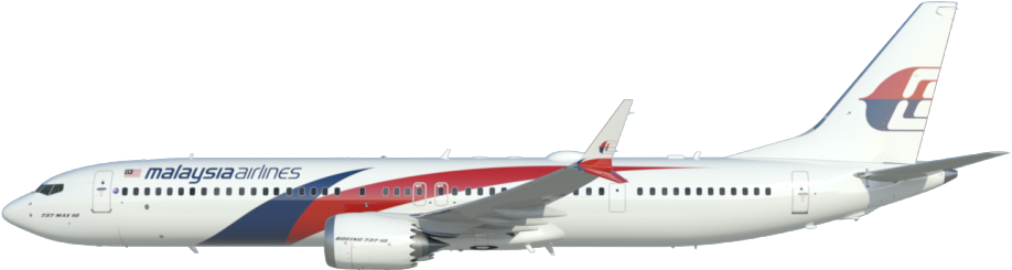 Mas Flight Png - Boeing 737 Max Malaysia Airlines Clipart - Large Size ...