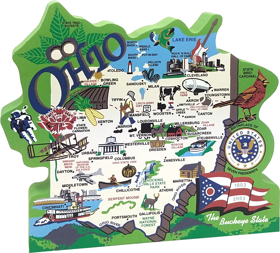 Download Ohio Map Cartoon Clipart Png Download - PikPng