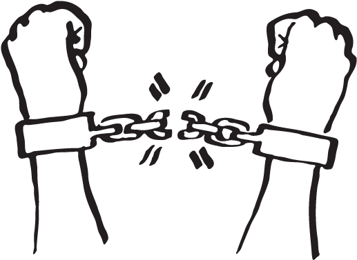 New Year's Revolution, Illustration Of Hands Breaking - Breaking Of ...