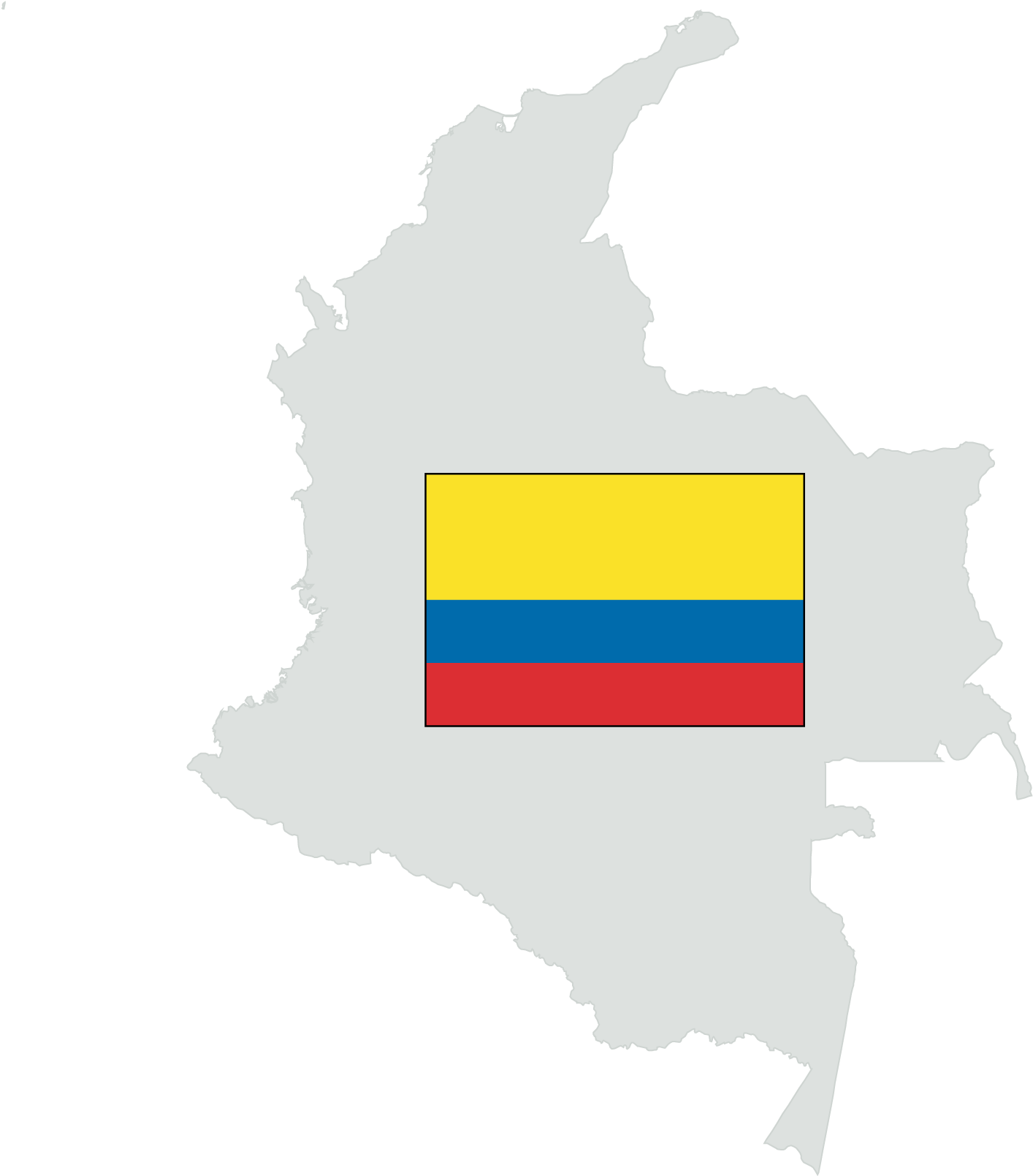Colombia - Map Colombia Clipart - Large Size Png Image - PikPng