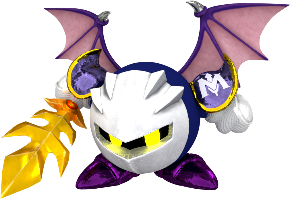 Renders Of Meta Knight, With And Without His Cape Pic - Cartoon Clipart ...