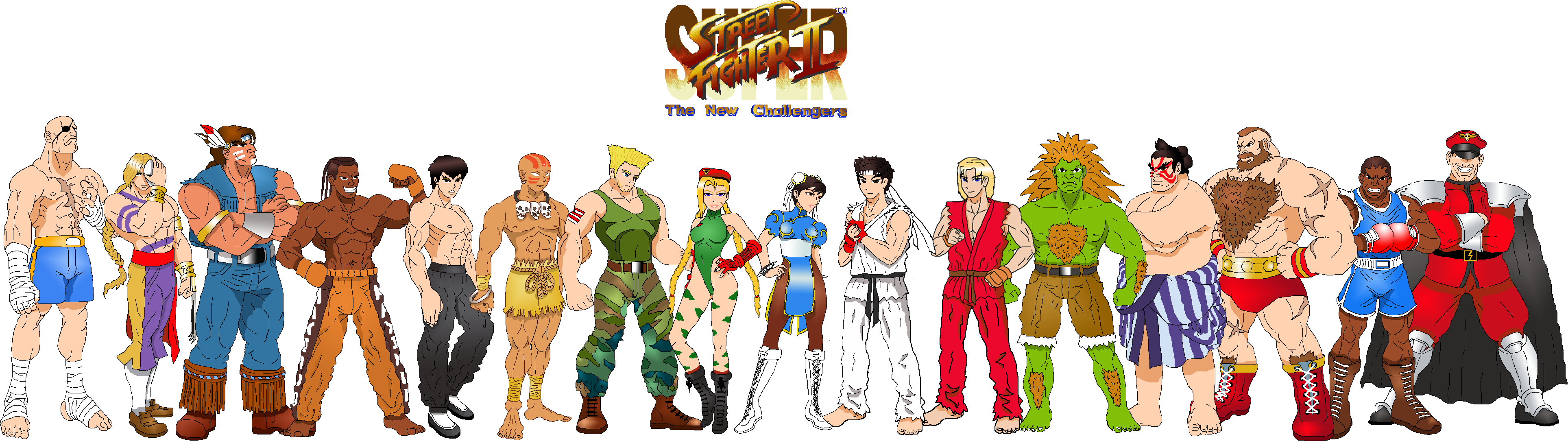 Super Street Fighter Characters Clipart - Large Size Png Image - PikPng