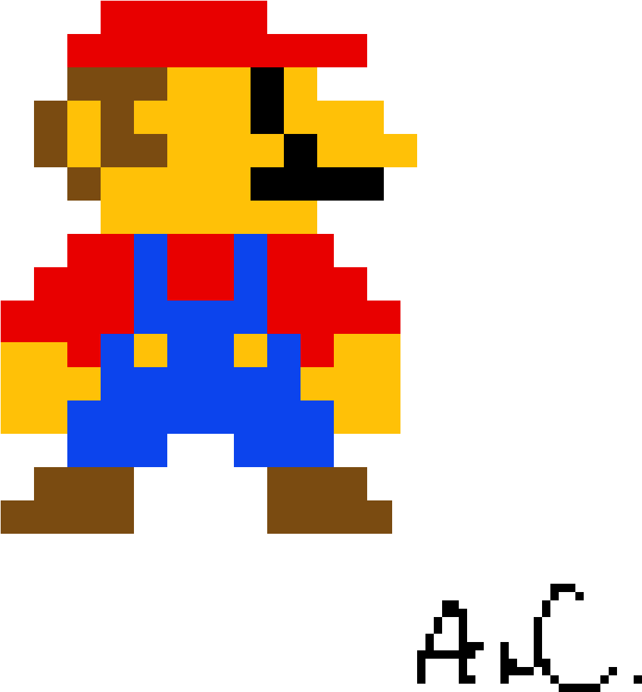 My First Pixel Mario - Mario Bros 8 Bits Clipart - Large Size Png Image ...