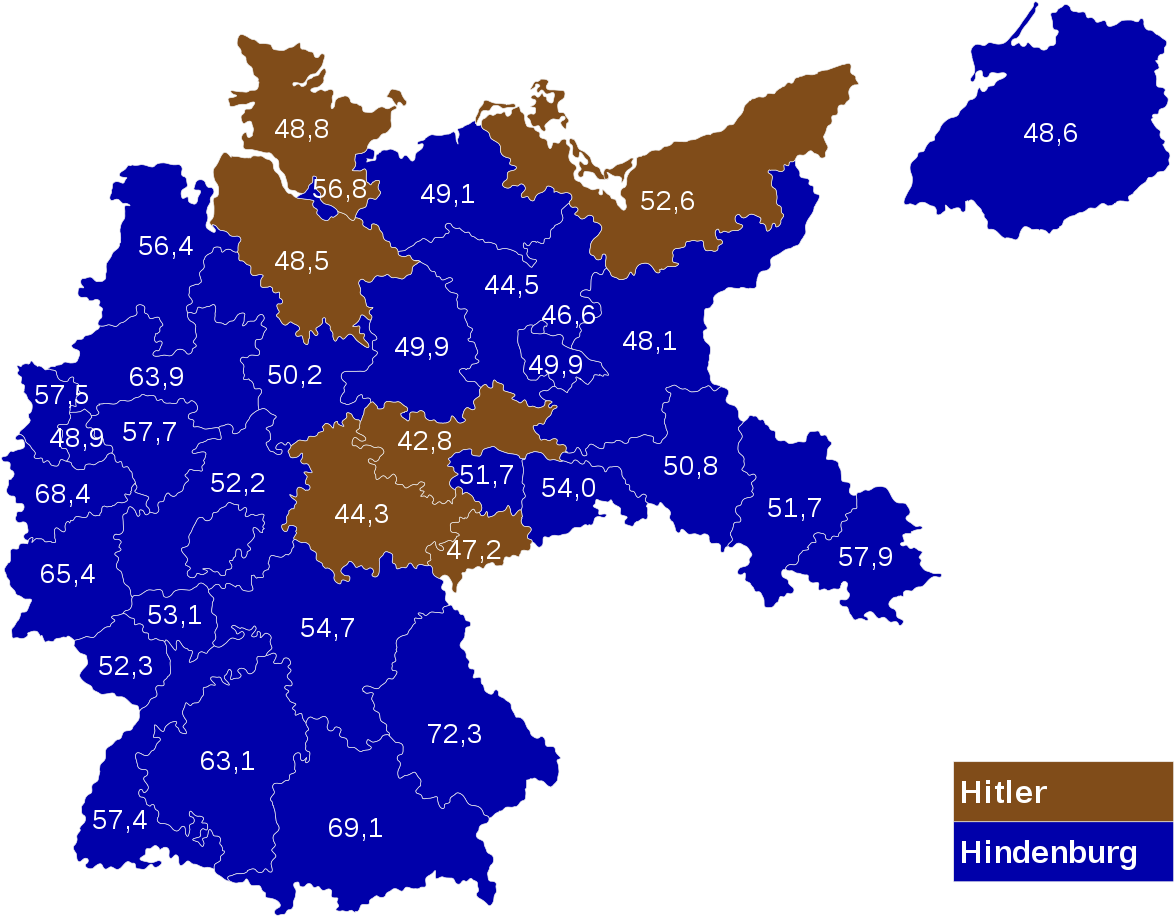 1932 German Presidential Election - German Election Map 1933 Clipart ...
