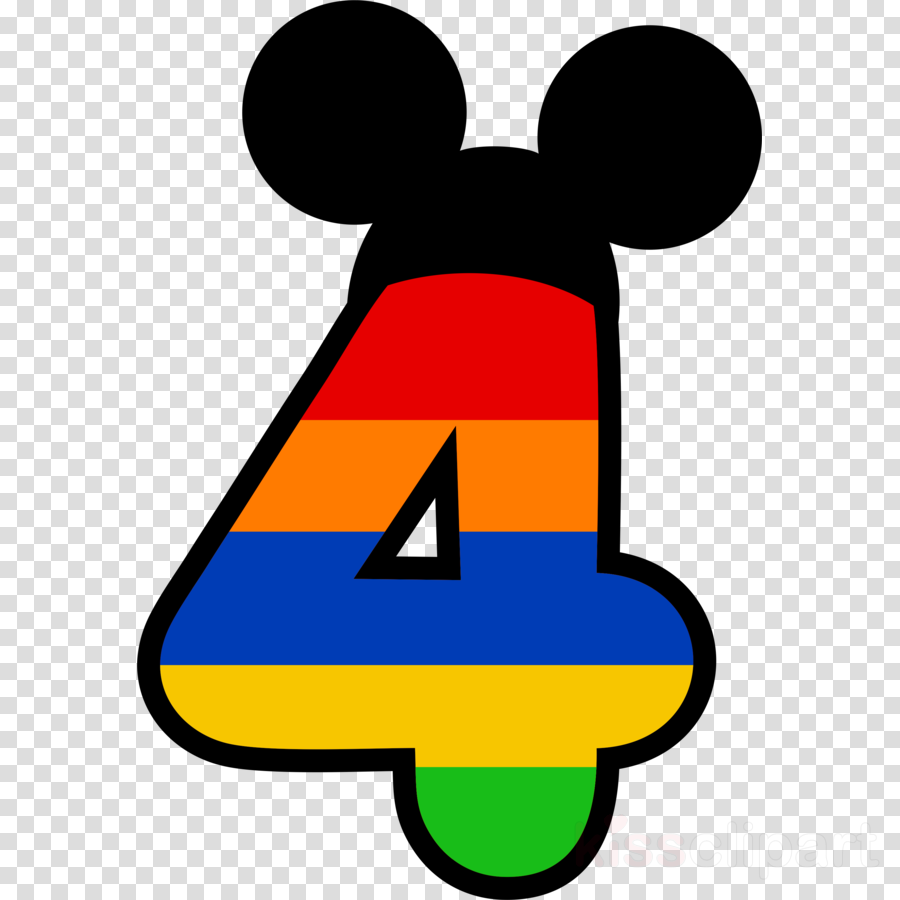 Download Numero 4 Mickey Png Clipart Minnie Mouse Mickey - Number 4 ...