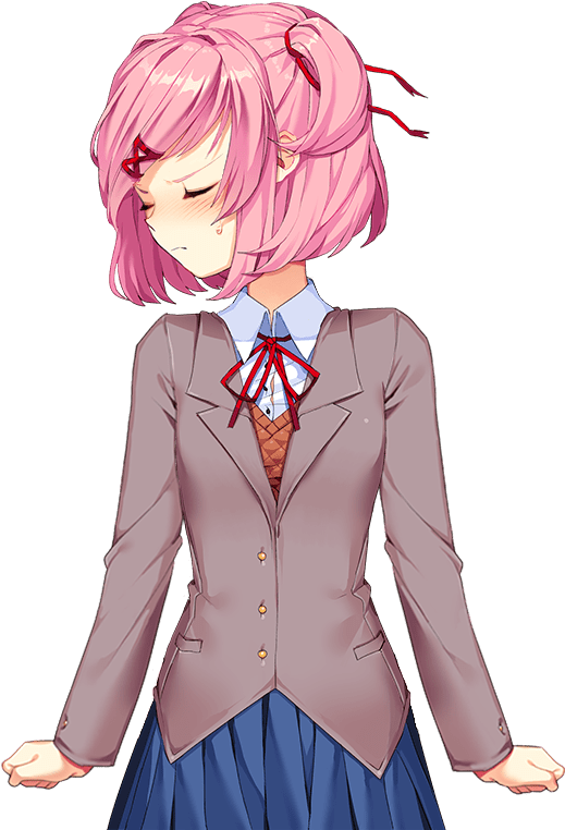 Doki Doki Literature Club Natsuki Fandom Clipart - Large Size Png Image - PikPng