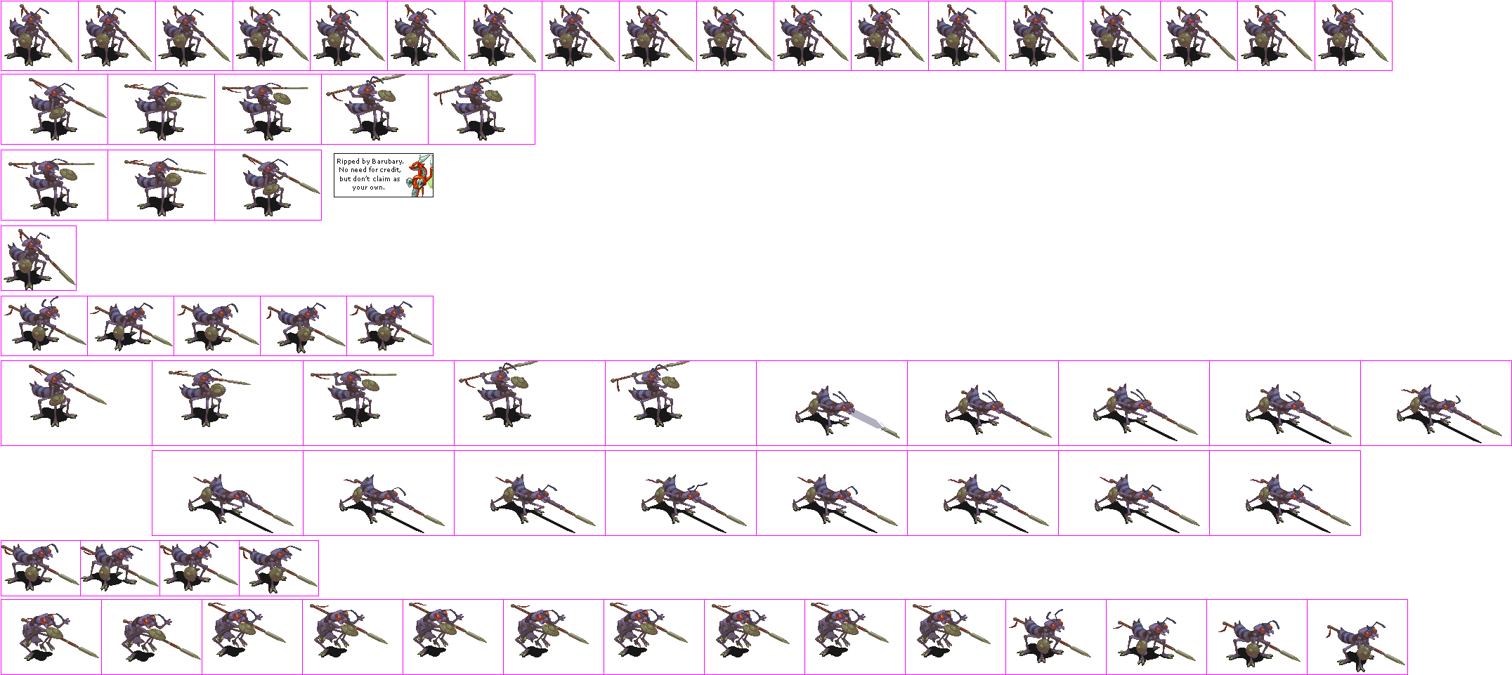 Breath Of Fire - Bee Sprite Sheet Clipart - Large Size Png Image - PikPng