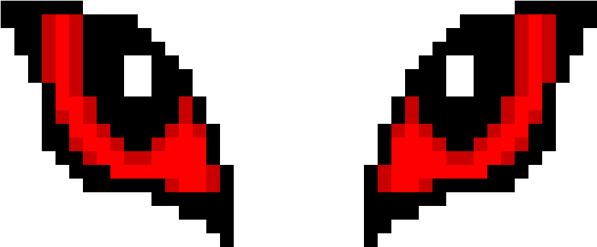 Red Cat Eyes - Evil Eye Pixel Art Clipart - Large Size Png Image - PikPng