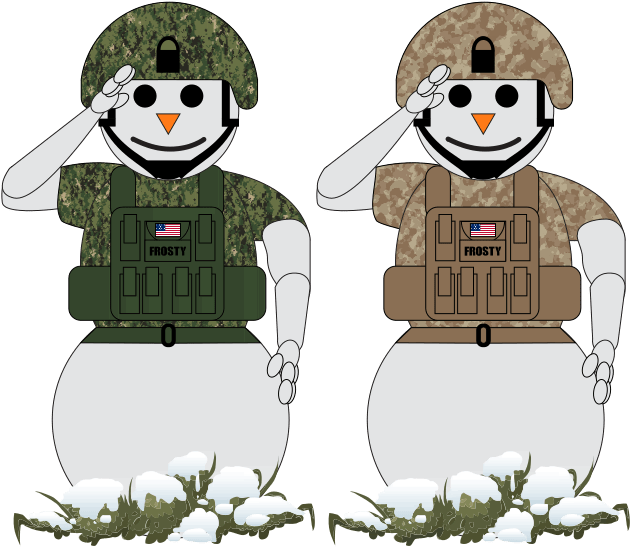 Military Snowman Clipart - Large Size Png Image - PikPng