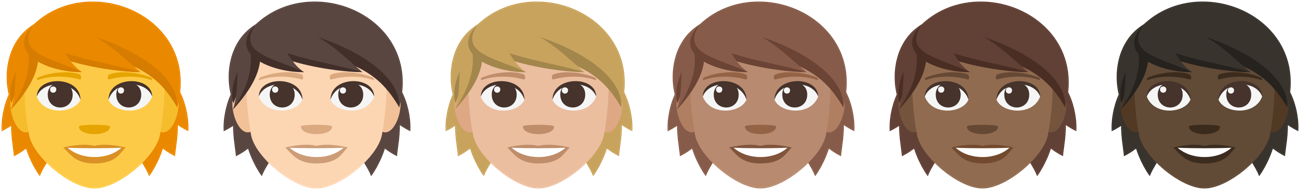 Your Skin Tone Emoji Choices For The Adult Emoji - Emoji Skin Tones ...