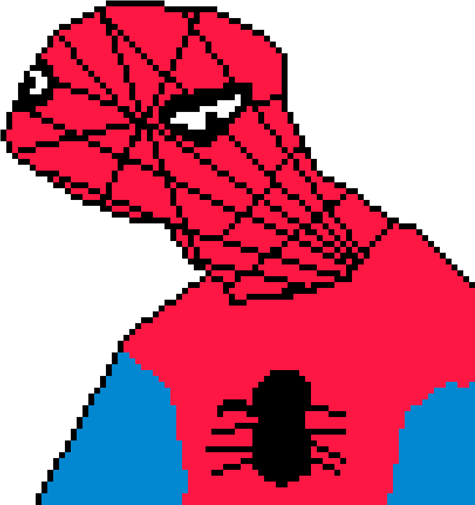 Spoderman - Pixel Spoderman Clipart - Large Size Png Image - PikPng