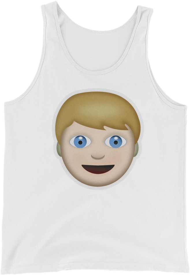 Men's Emoji Tank Top - Cartoon Clipart - Large Size Png Image - PikPng