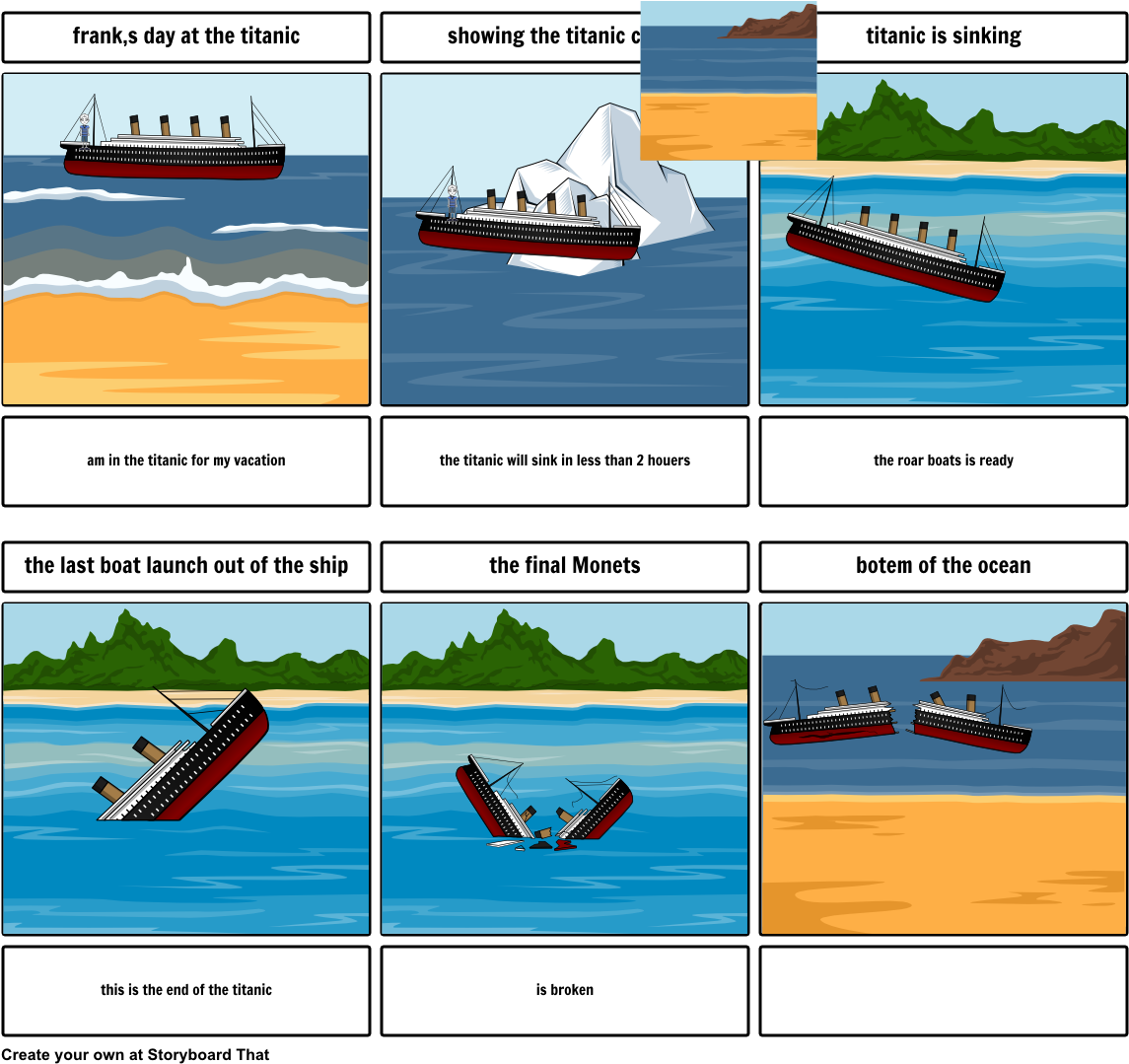 Titanic - Titanic Sinking Storyboard Clipart - Large Size Png Image ...