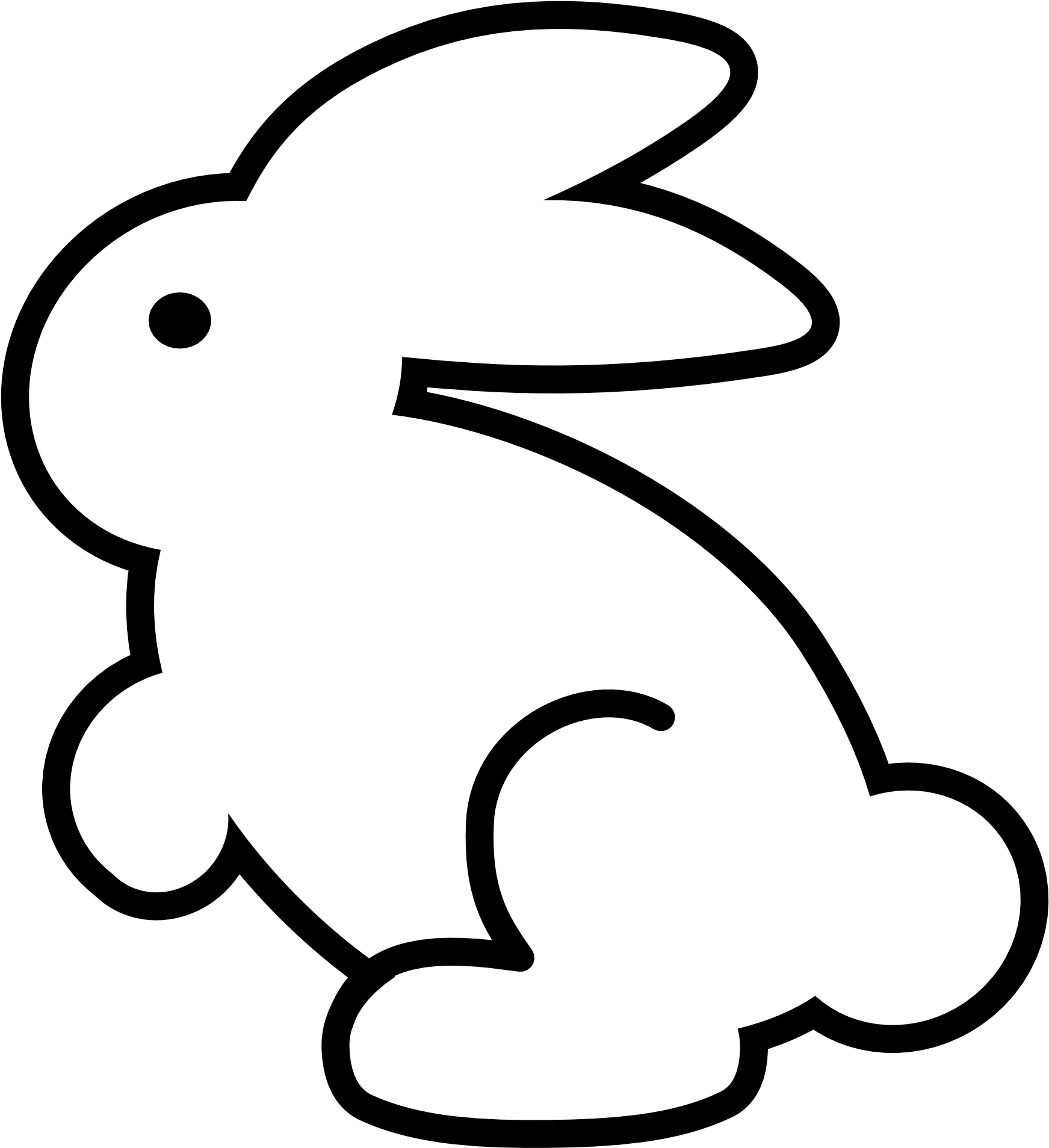 Clipart Info - White Bunny Black Background - Png Download - Large Size ...