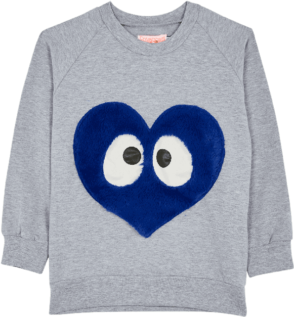 Gray Blue Heart Sweatshirt - Sweater Clipart - Large Size Png Image ...
