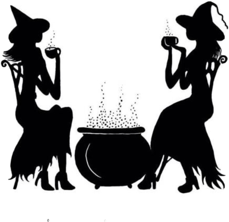 Halloween Silhouette Witch Brew Freetoedit Clipart Large Size Png