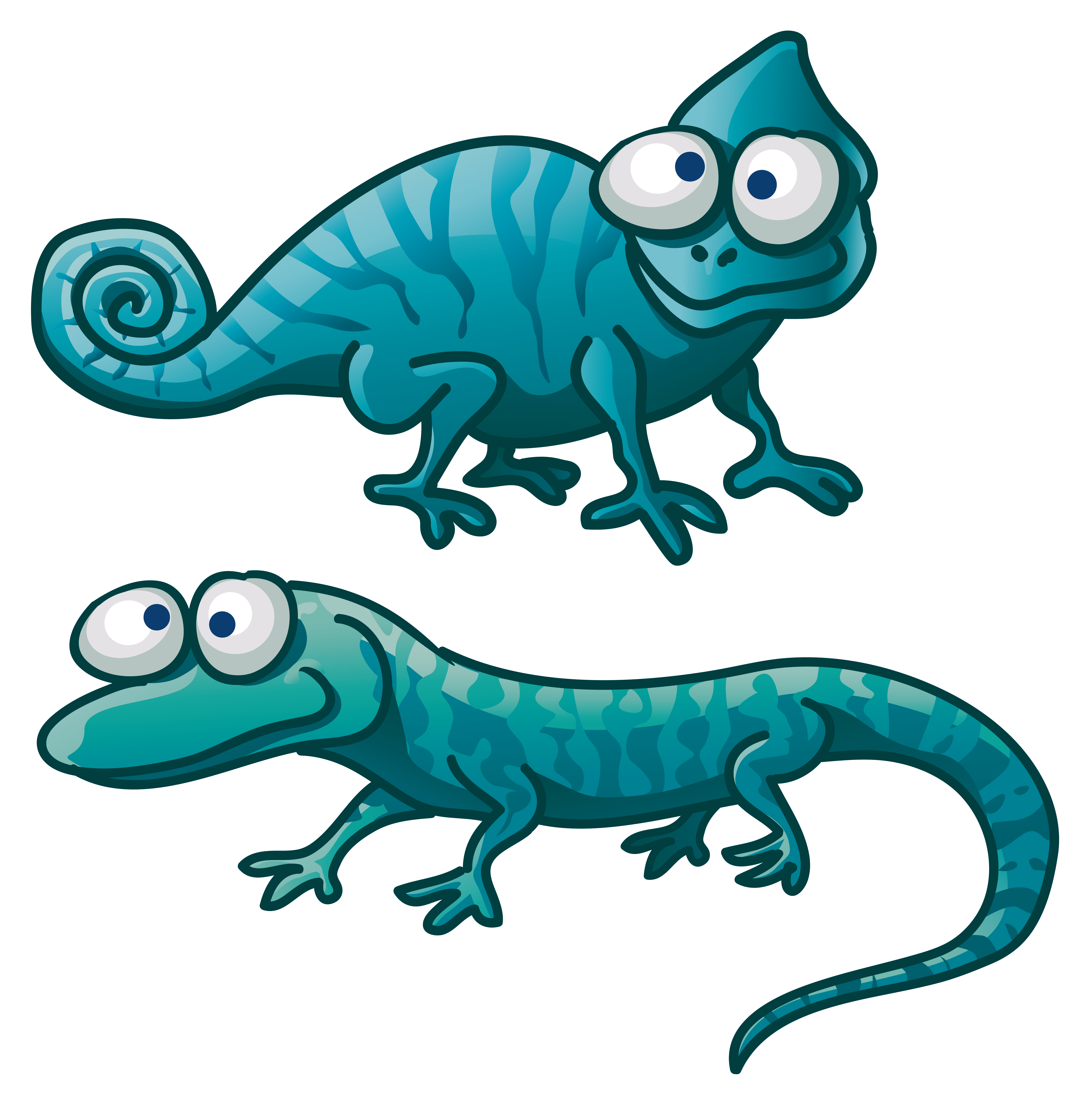 Chameleon Clipart Chamelon - Blue Chameleon Clipart Png Transparent Png ...