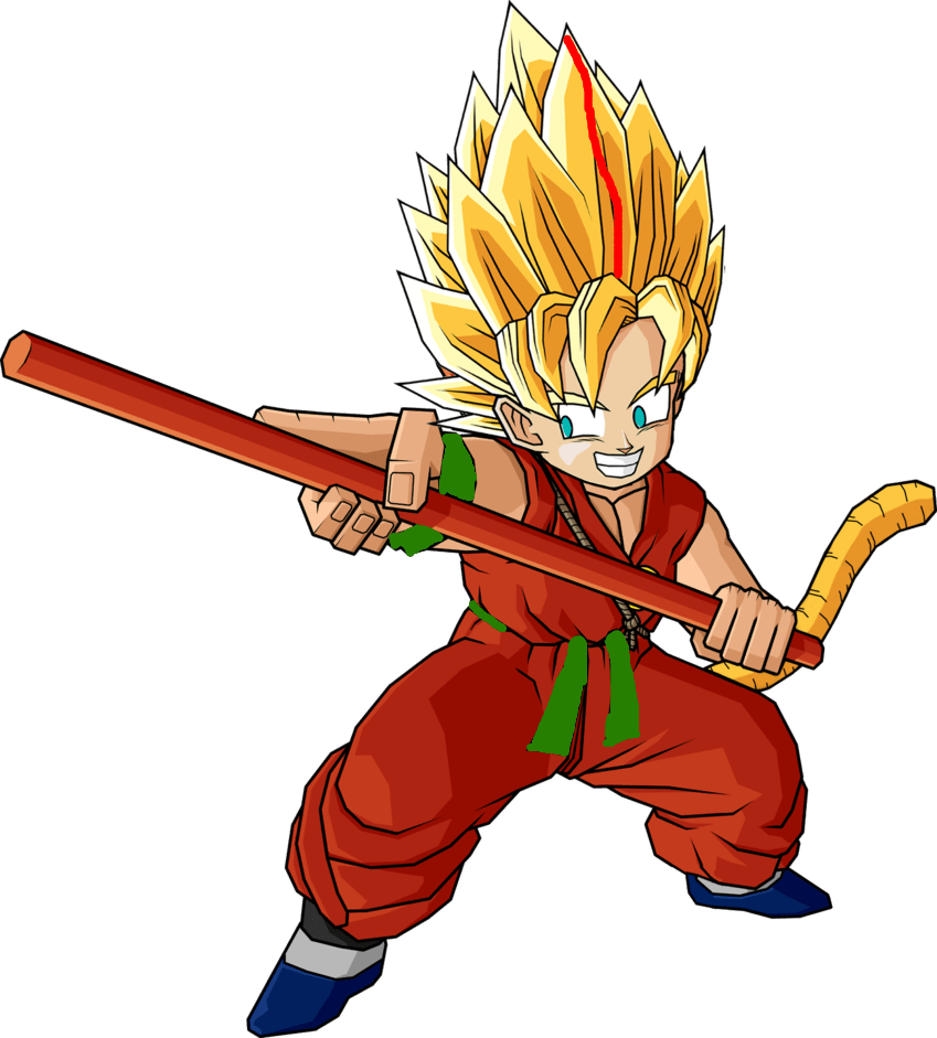 Kid Goku Super Saiyan - Kid Goku Ssj Clipart - Large Size Png Image ...