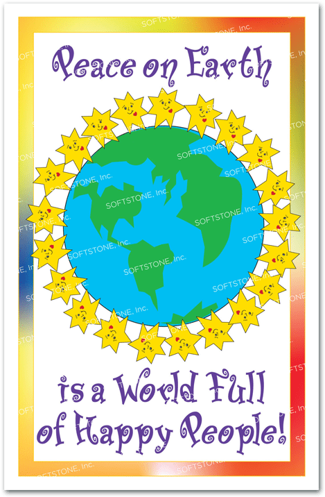 Theme Poster Peace On Earth Is A World Full Of Happy - Poster On Peace ...