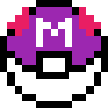 Master Ball - Pixelart Minecraft Clipart - Large Size Png Image - PikPng