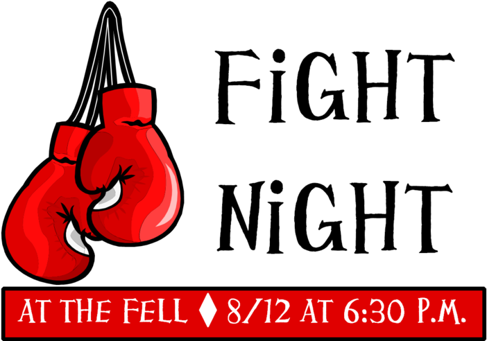 Fight Night At The Fell - Fight Night Clip Art - Png Download - Large ...