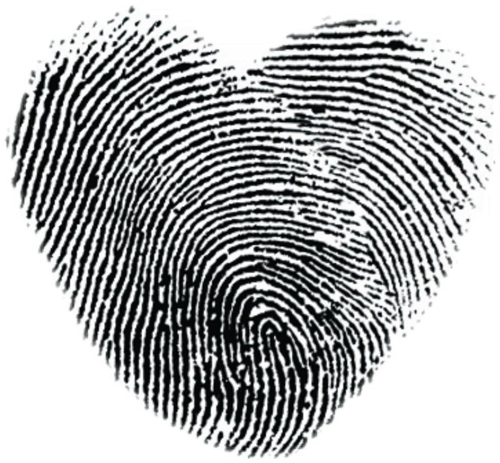 Heart Sticker - Thumb Print Clipart - Large Size Png Image - PikPng