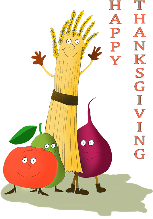 Happy Thanksgiving Clipart - Happy Thanksgiving Vegetables - Png ...