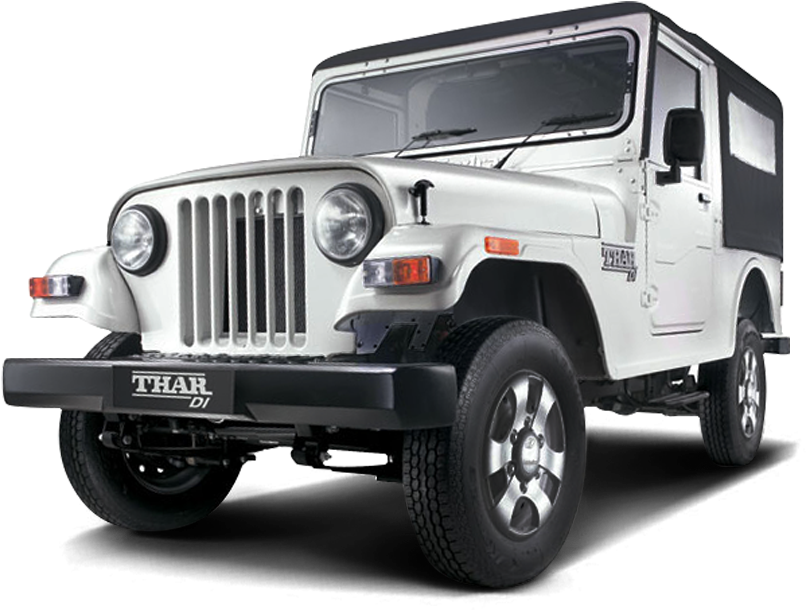 Mahindra Thar Di Diamond White - Mahindra Thar Di 4wd Clipart - Large ...