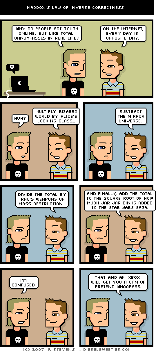 Maddox's Law Of Inverse Correctness - Cartoon Clipart - Large Size Png ...