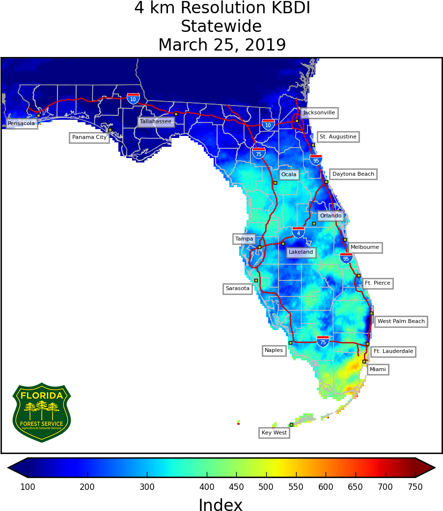 Observed Weather Map - Florida Forest Service Clipart - Large Size Png ...