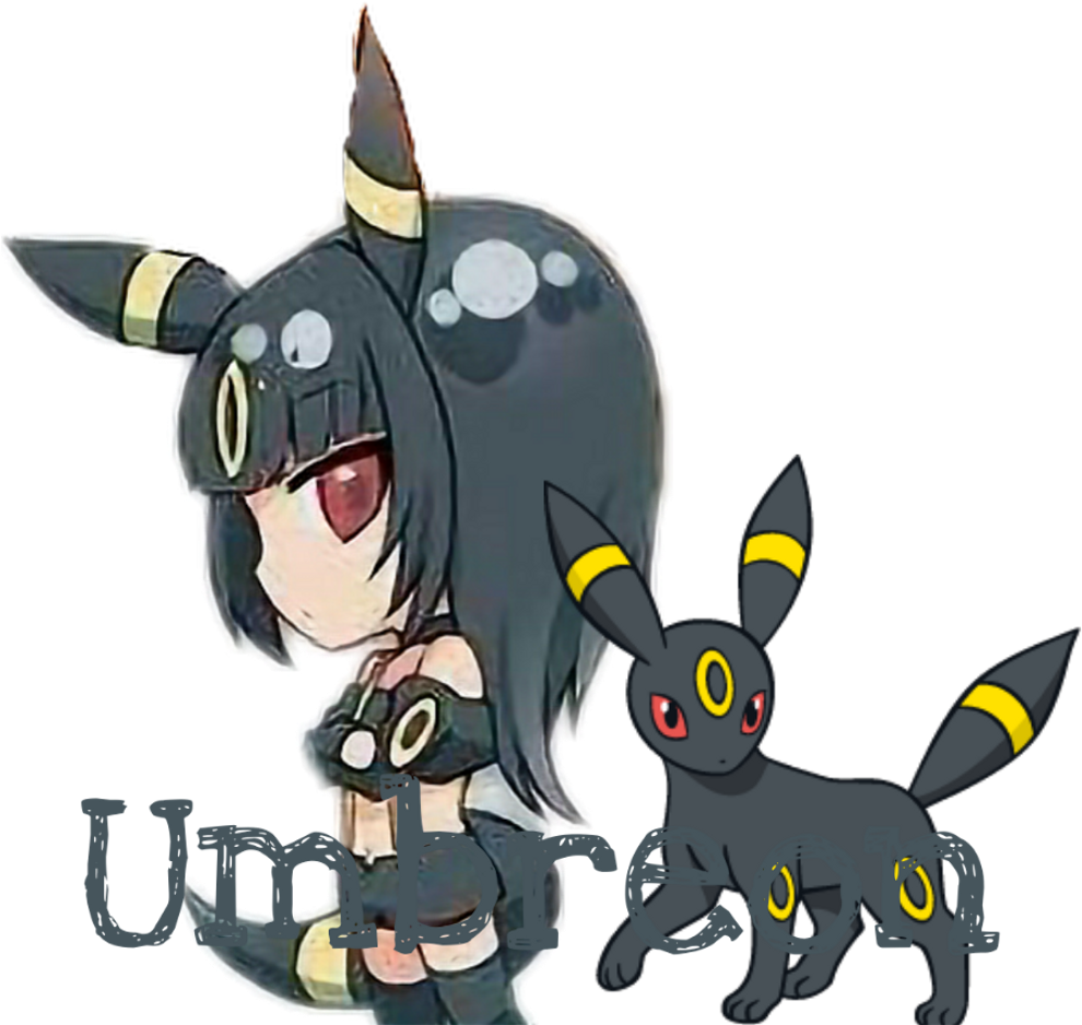 Umbreon Sticker - Cartoon Clipart - Large Size Png Image - PikPng
