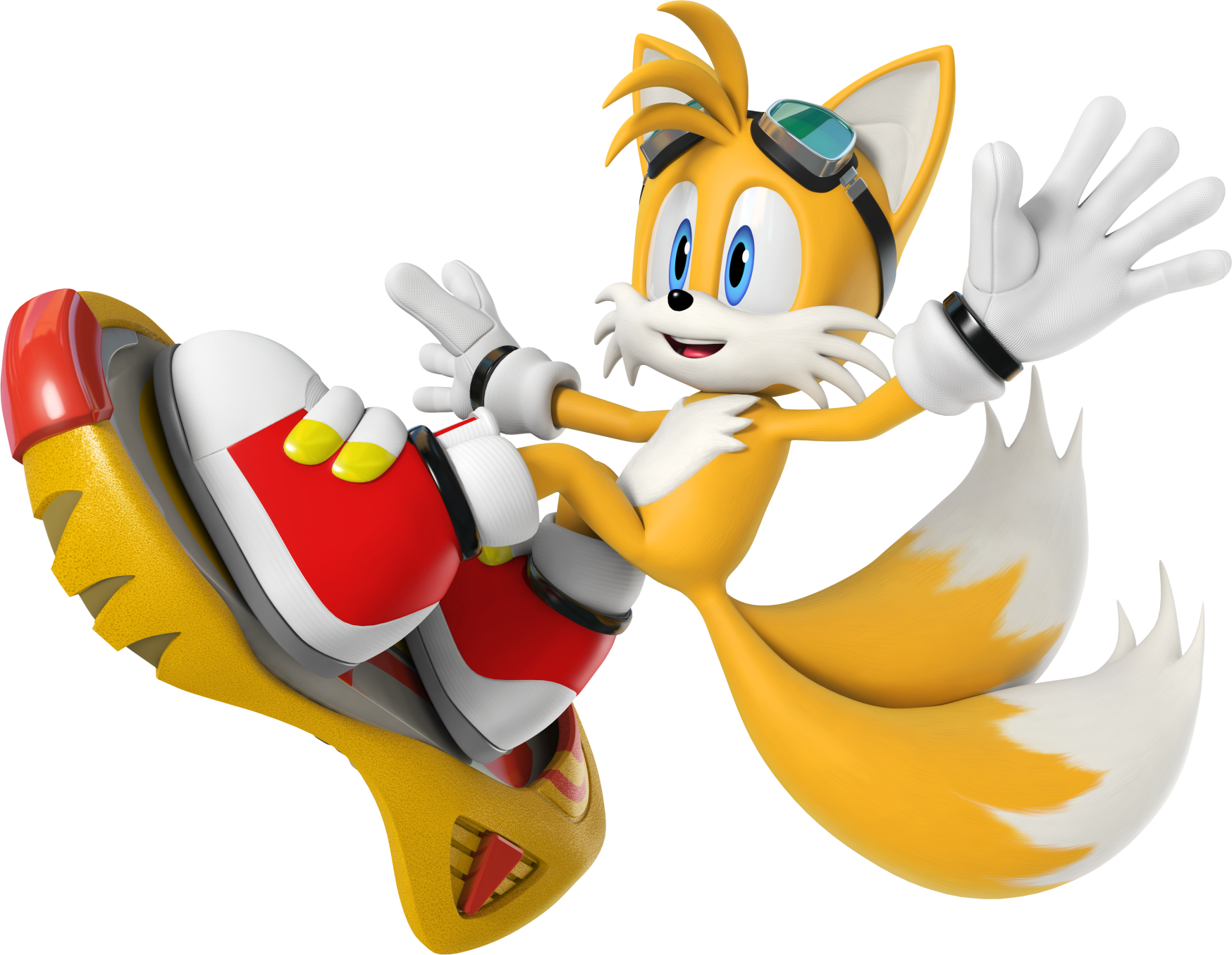 Tails Free Riders - Tails Miles Prower Sonic Riders Clipart - Large ...