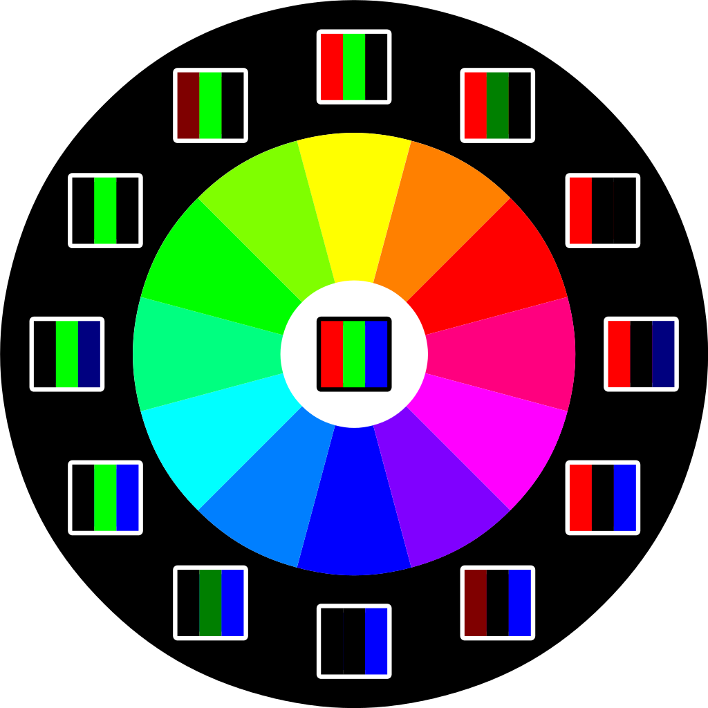 Rgb Color Wheel Pixel - Pixel Color Wheel Clipart - Large Size Png ...