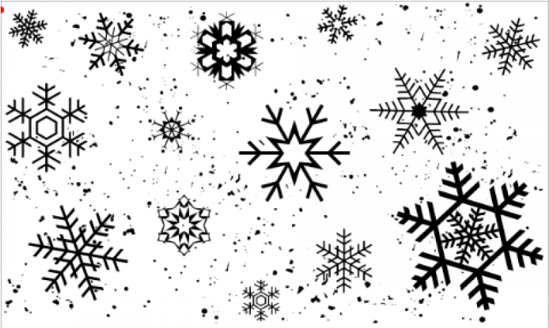 -25% Snowflakes Stamp - Снежинка Чб Clipart - Large Size Png Image - PikPng