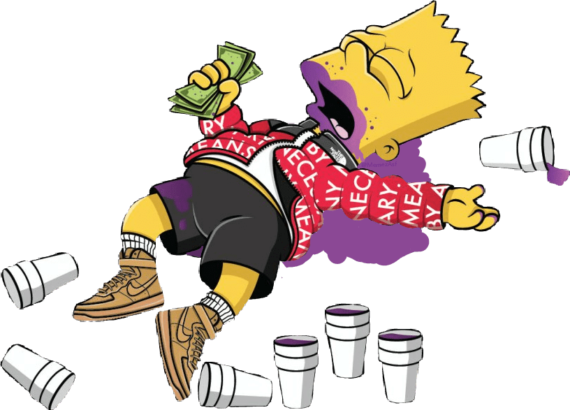 Bart Simpson Lean Clipart - Large Size Png Image - PikPng