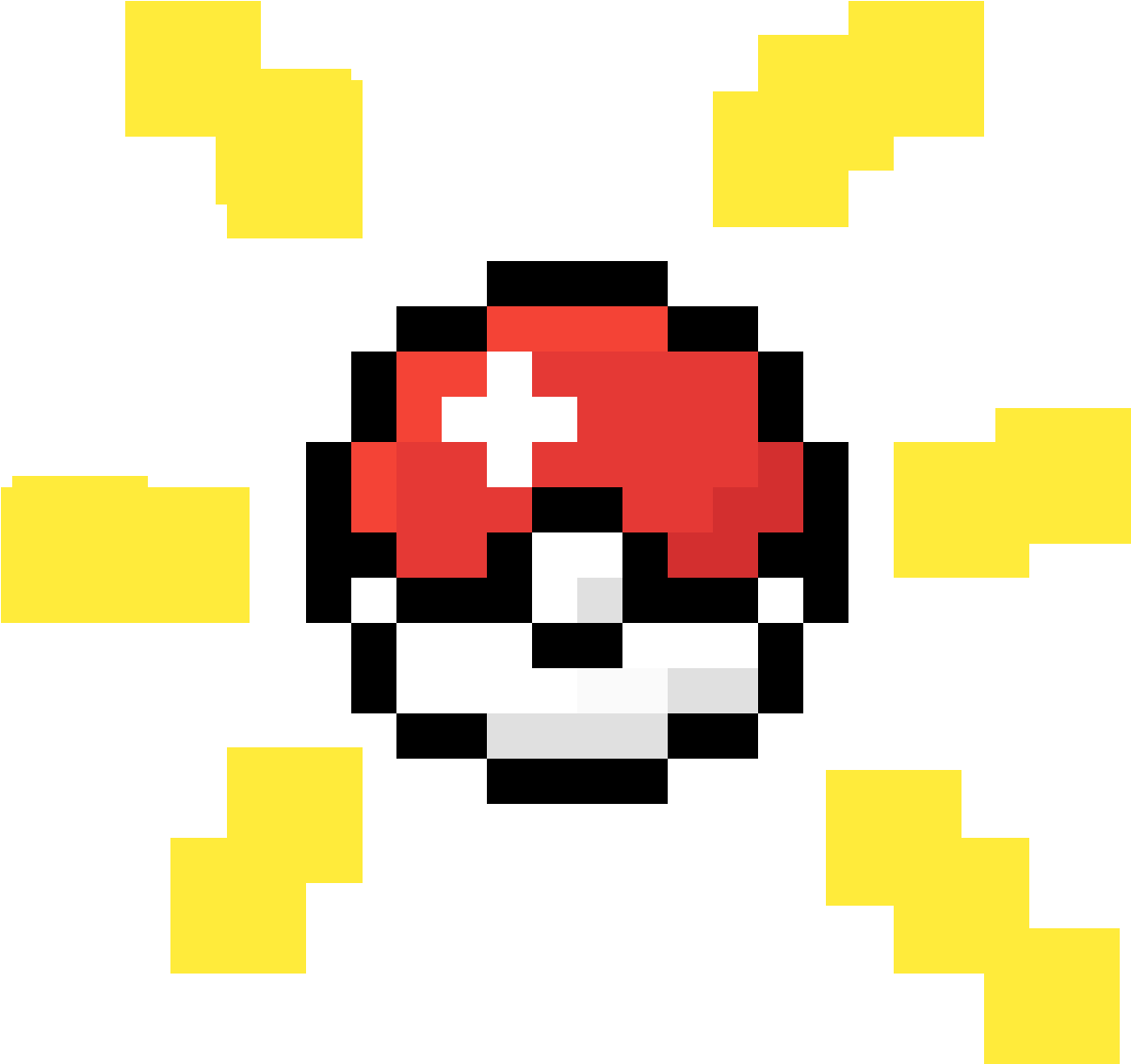 Pokemon Ball 8 Bit Pixel Art Pokemon Clipart Large Size Png Image