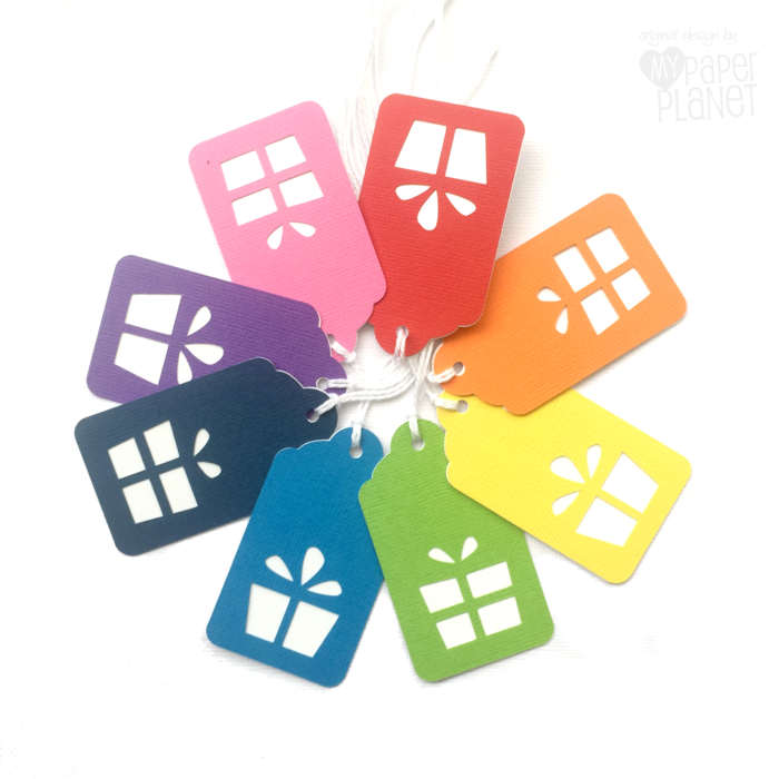 Rainbow Present Gift Tags, Bright Colours - Games Clipart - Large Size ...