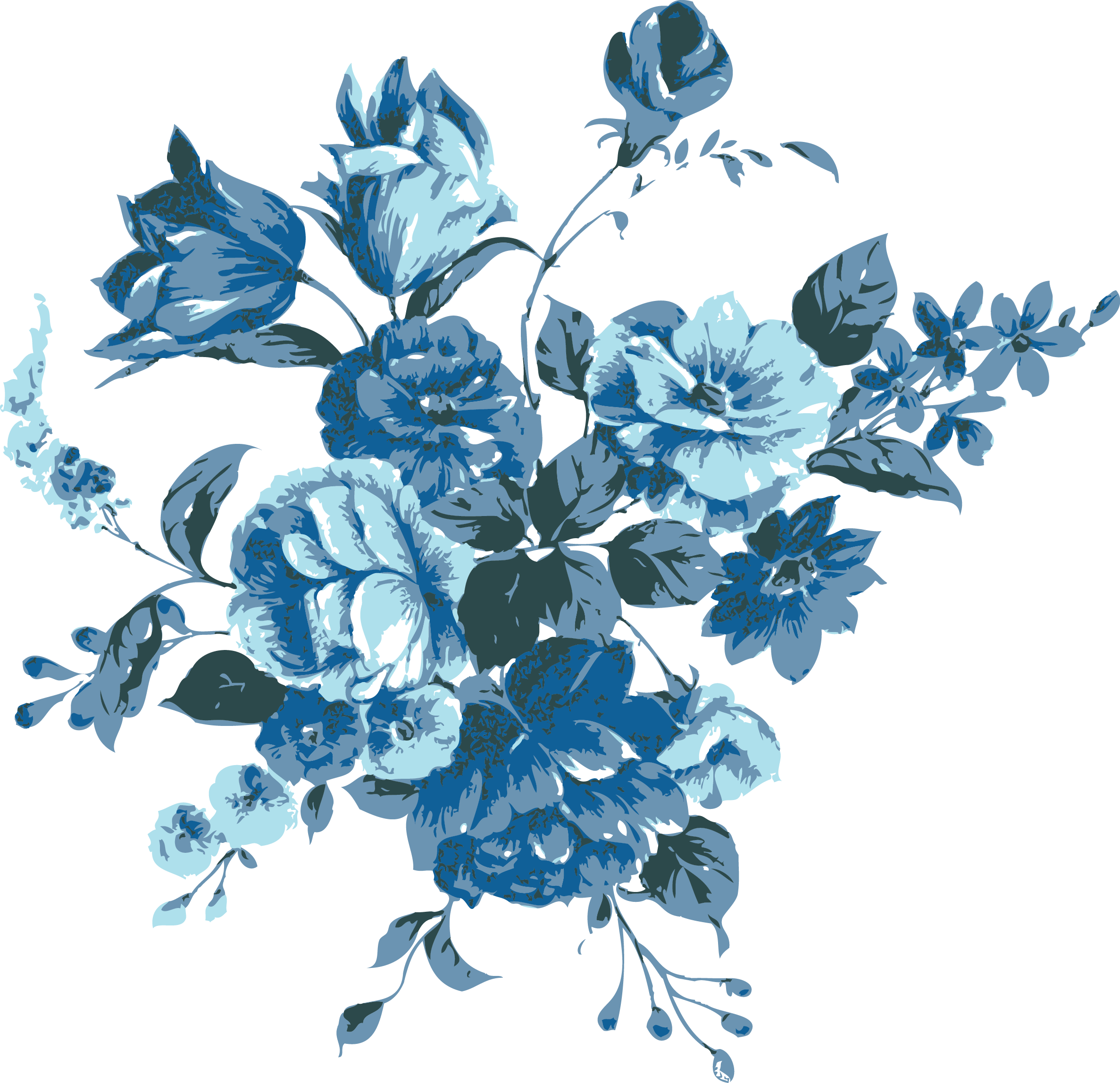 Light Blue Flower Clipart